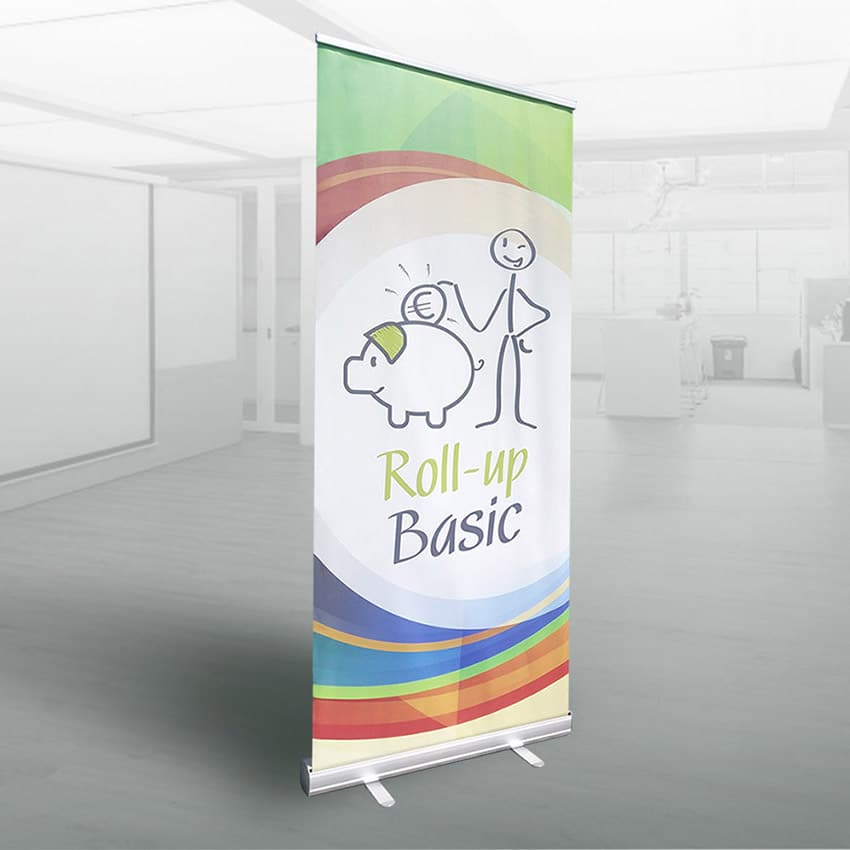Roll-up spandoek | Draagbare banners | Diverse soorten en maten